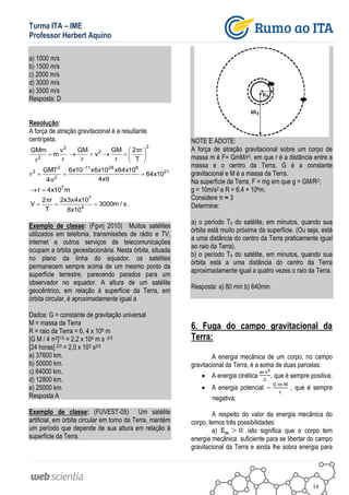 582 gravitacao universal_fisica_hebert_aquino_teoria_exercicios | PDF