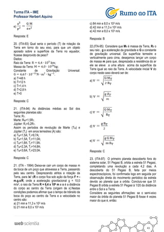 582 gravitacao universal_fisica_hebert_aquino_teoria_exercicios | PDF