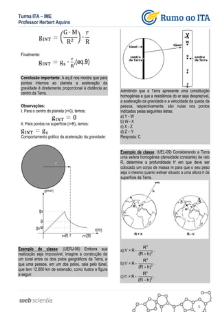 582 gravitacao universal_fisica_hebert_aquino_teoria_exercicios | PDF