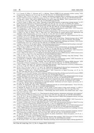 Investigation of the performance of multi-input multi-output detectors based on deep learning in ...