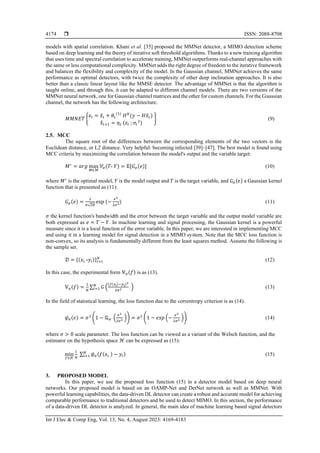 Investigation of the performance of multi-input multi-output detectors ...