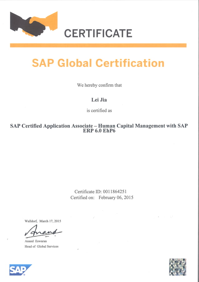 SAP Global Certification | PDF