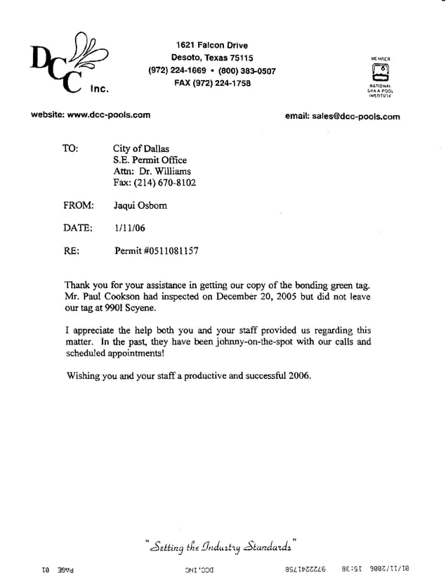Letter of Comendation from Citizen | PDF