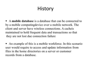 Mobile database security threats | PPT