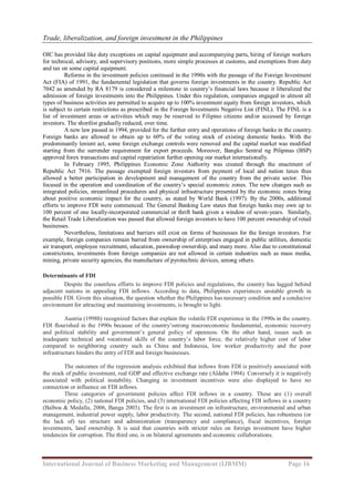 Trade, liberalization, and foreign investment in the Philippines | PDF