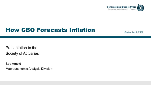 How CBO Forecasts Inflation | PPT