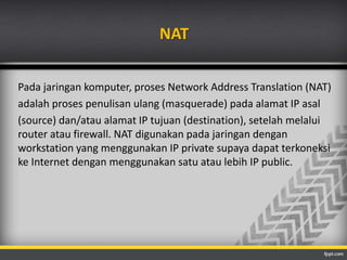 Pengertian Firewall, NAT, dan Proxy Server | PPT