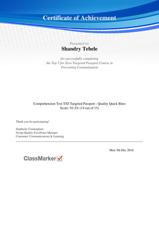 Certificate quality quick bite | PDF