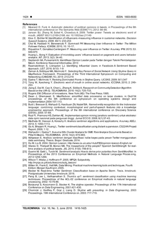 Selecting User Influence on Twitter Data Using Skyline Query under MapReduce Framework | PDF