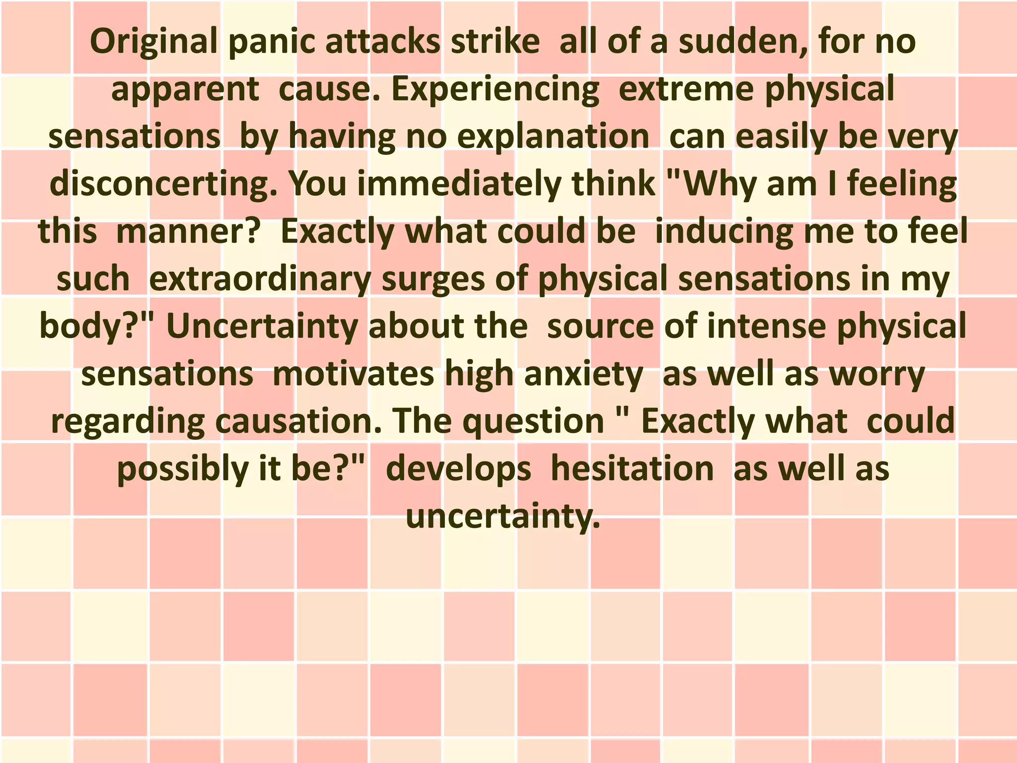 What Is Creating My Panic Attack Symptoms | PPTX