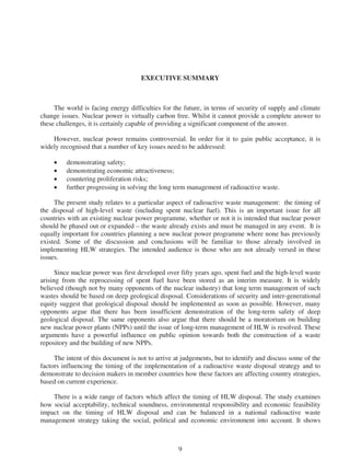 Nuclear Development Timing Of Highlevel Waste Disposal Oecd | PDF