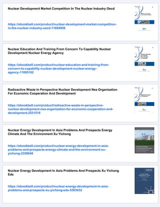 Nuclear Development Timing Of Highlevel Waste Disposal Oecd | PDF