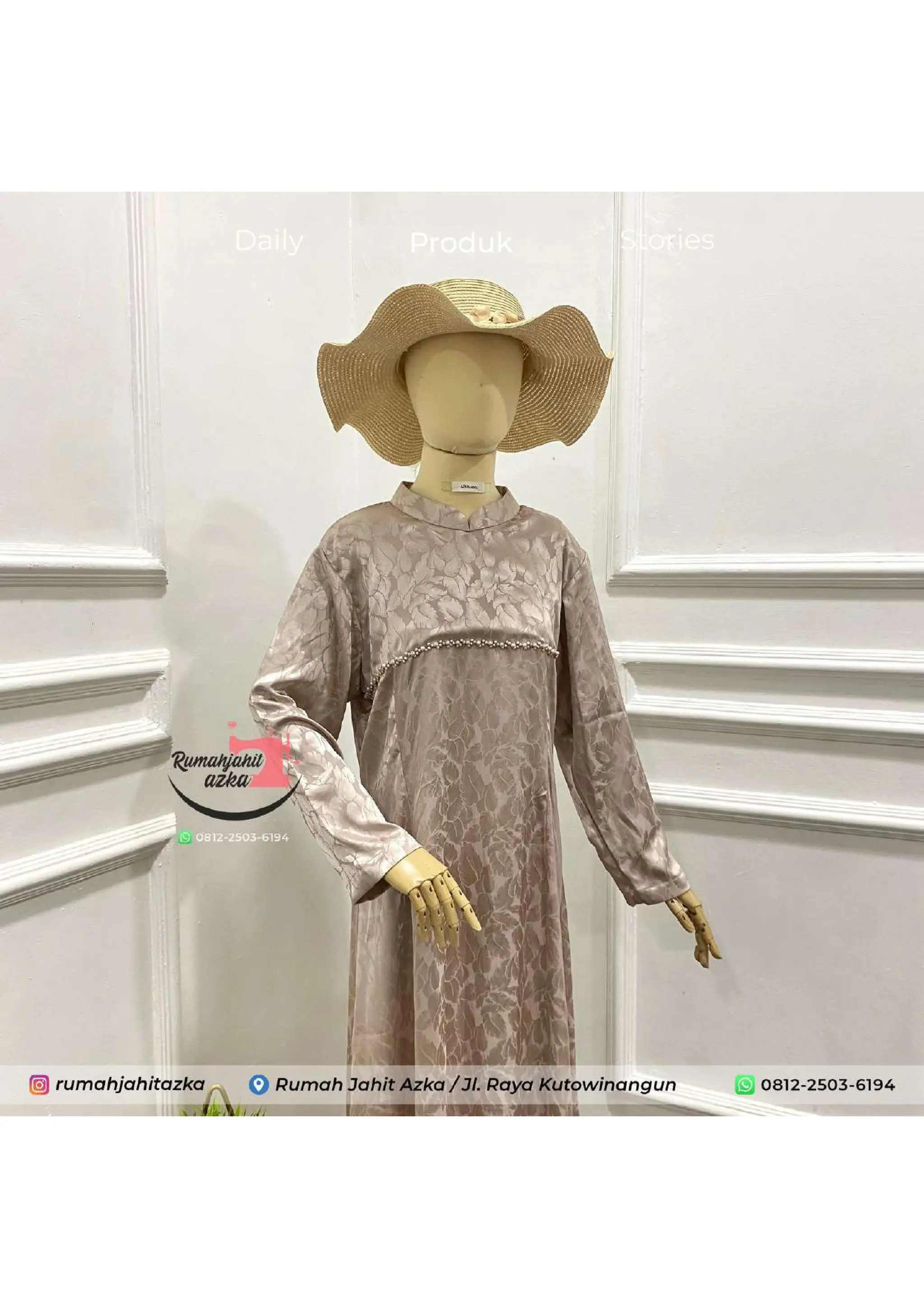 Gamis Silk Motif Simple Rumah Jahit Azka | PDF