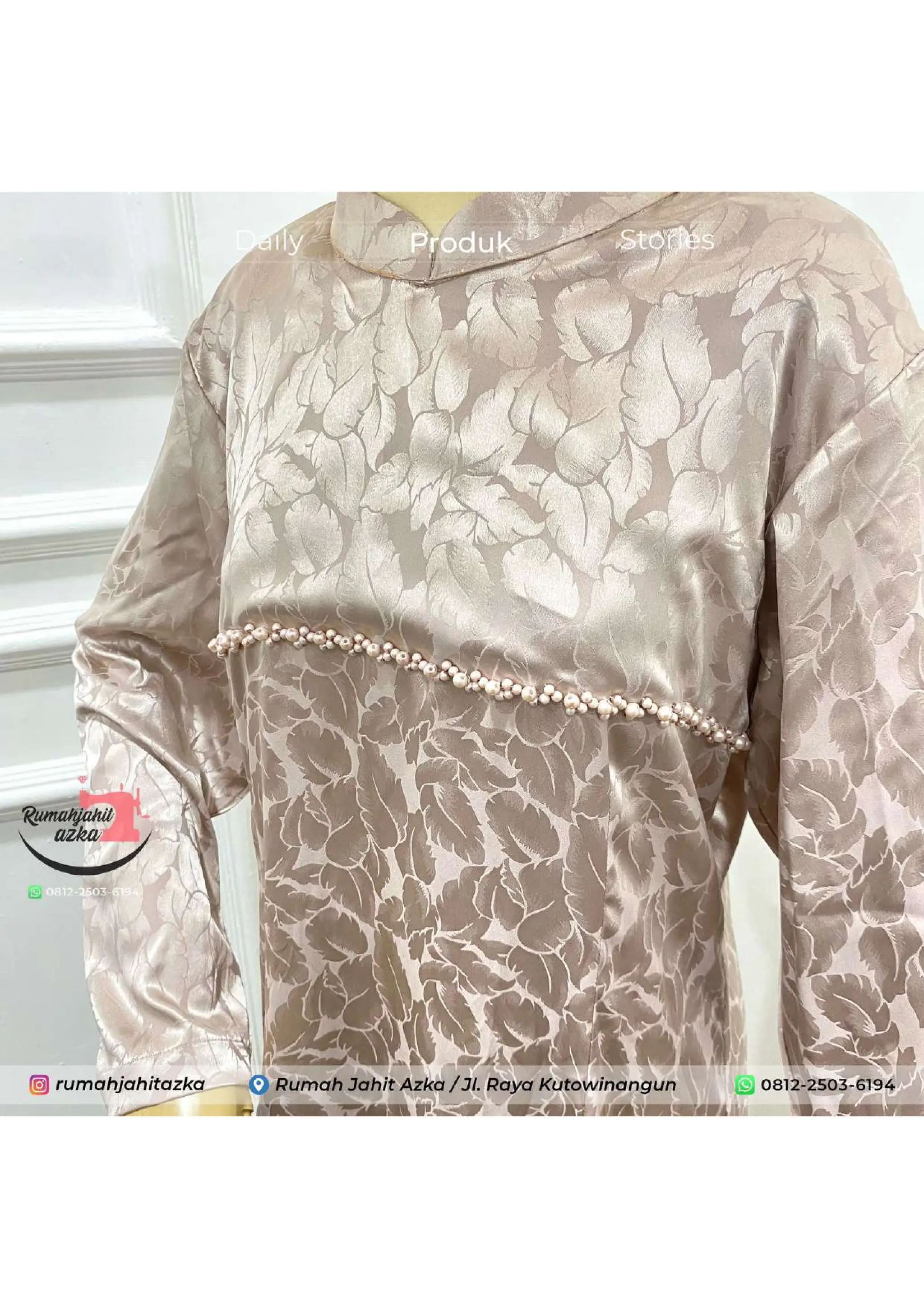 Gamis Silk Motif Simple Rumah Jahit Azka | PDF