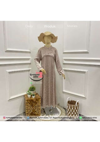 Gamis Silk Motif Simple Rumah Jahit Azka | PDF