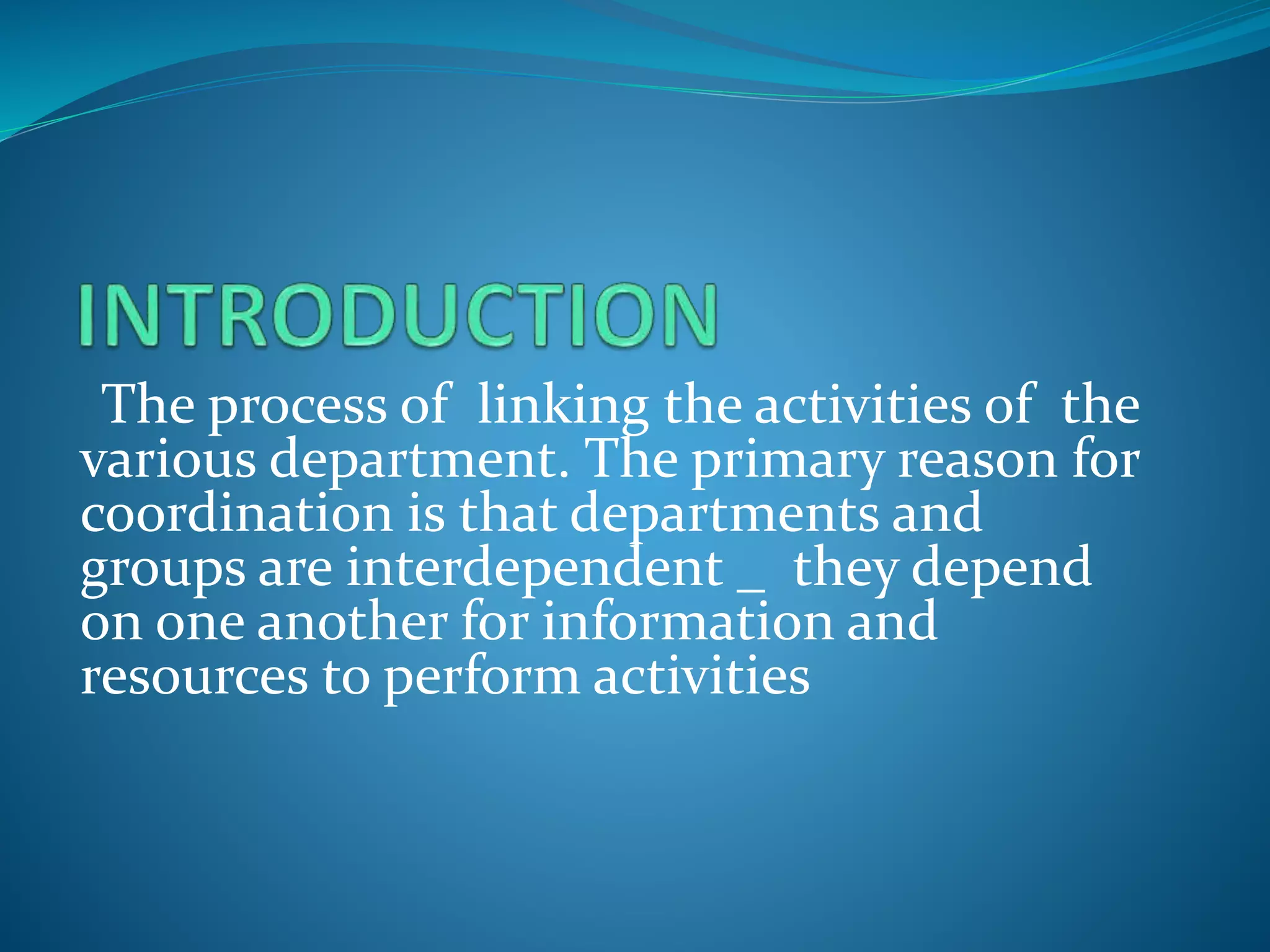 CO-ORDINATION | PPTX