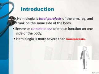 hemiplegia | PPTX