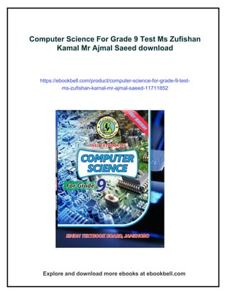 Computer Science For Grade 9 Test Ms Zufishan Kamal Mr Ajmal Saeed | PDF