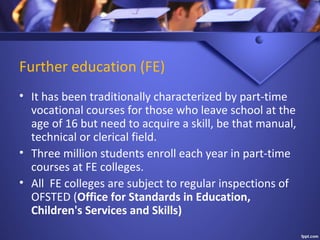 Further and higher education in the UK | PPT