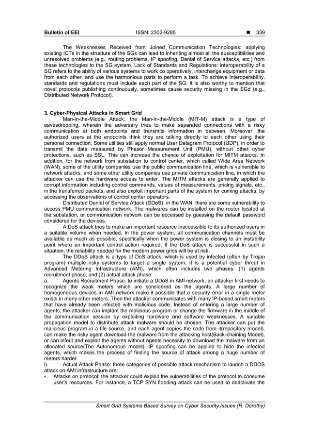 Smart Grid Systems Based Survey On Cyber Security Issues Pdf