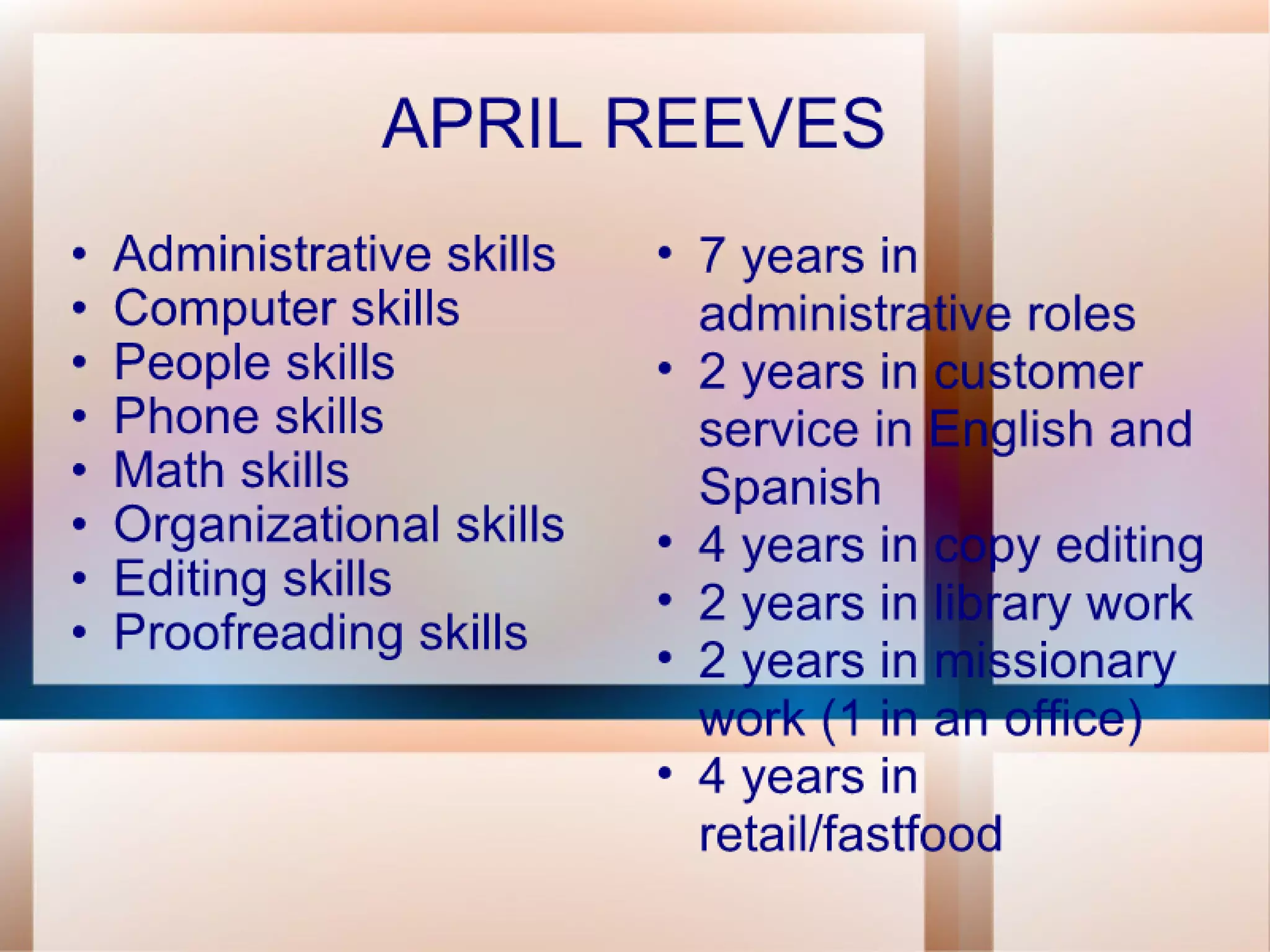 April Reeves's Presentation | PDF