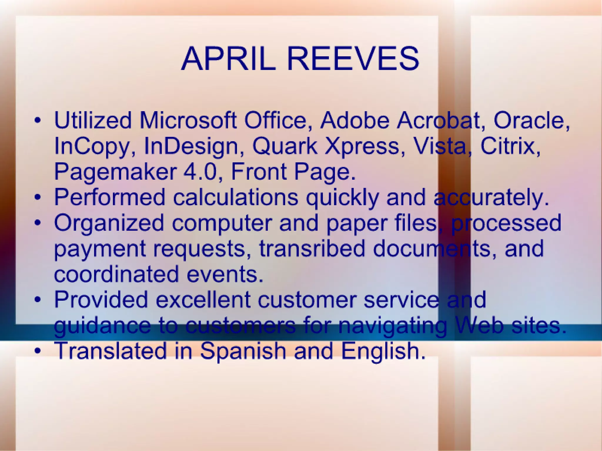 April Reeves's Presentation | PDF