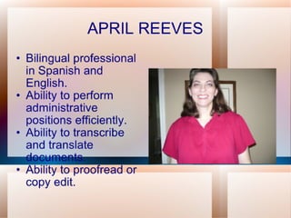 April Reeves's Presentation | PDF