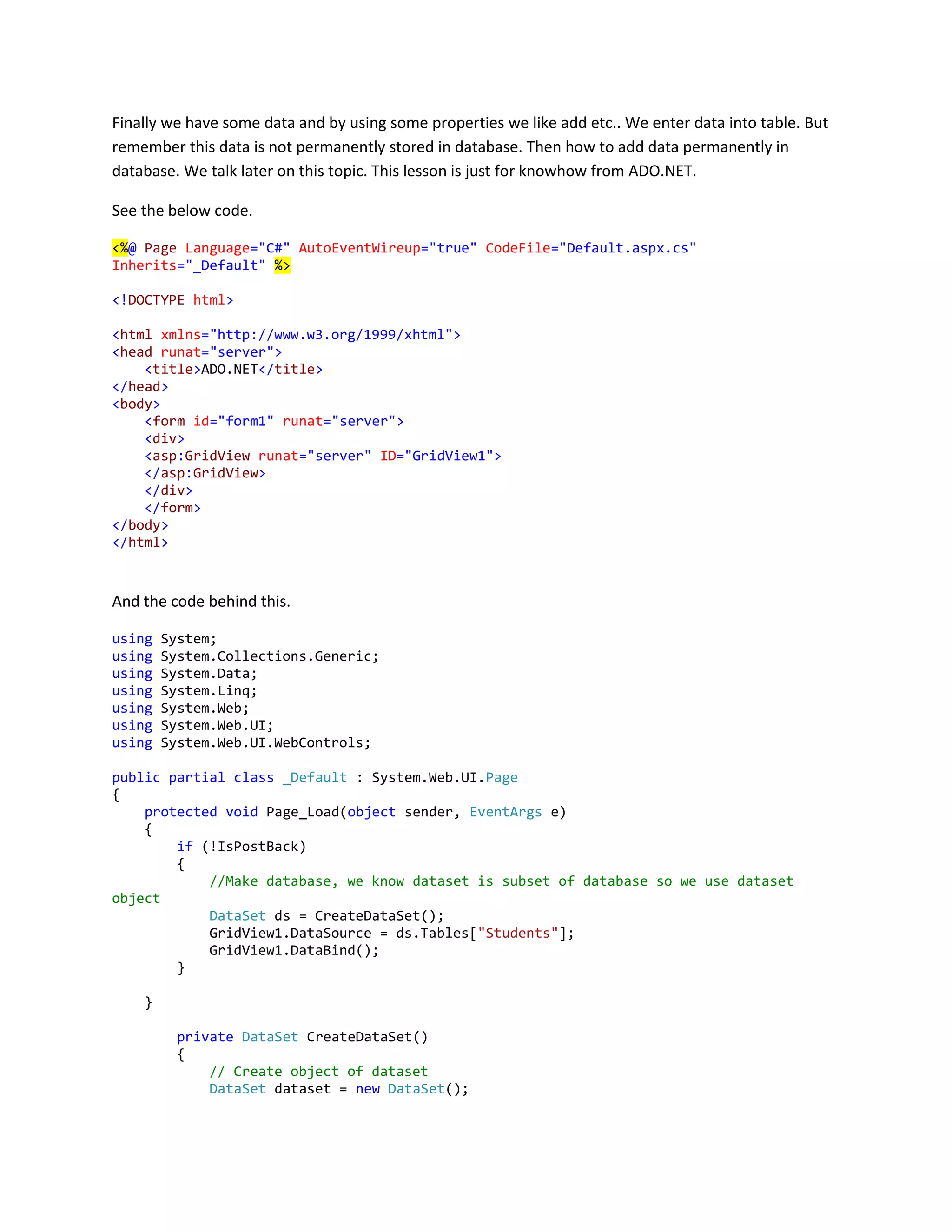 Ado Dot Net Pdf