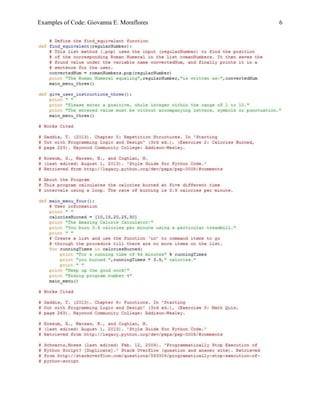 Examples of Code Giovanna E Moraflores | PDF | Programming Languages ...