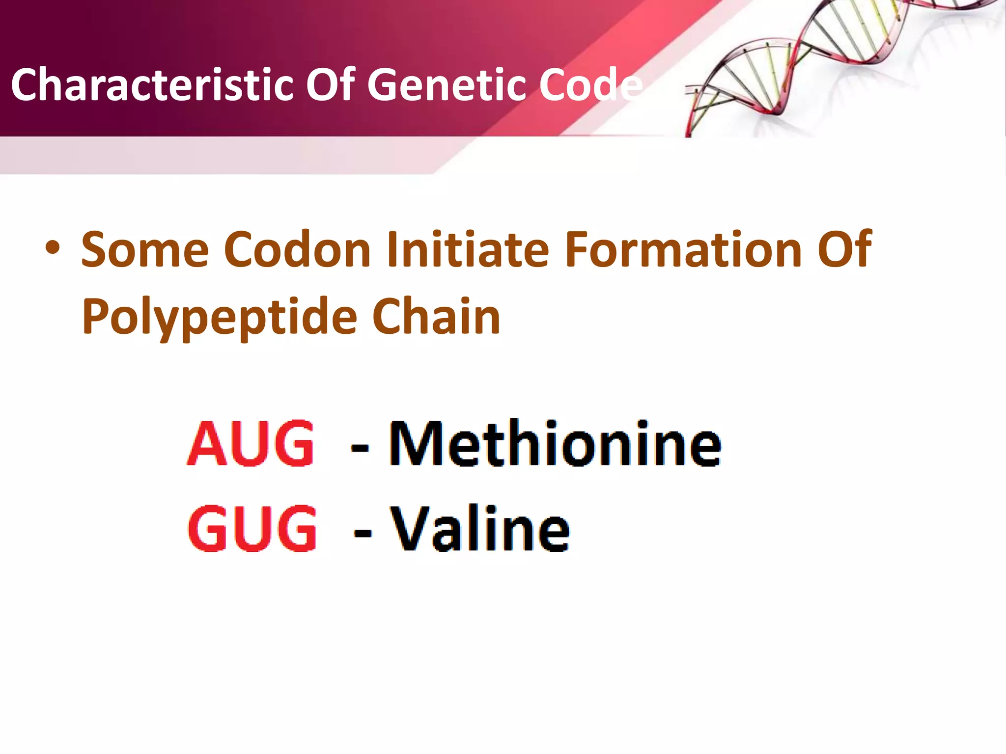 Characteristics of Genetic Code | PPTX