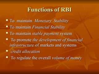 Reserve bank of india functions roles.ppt