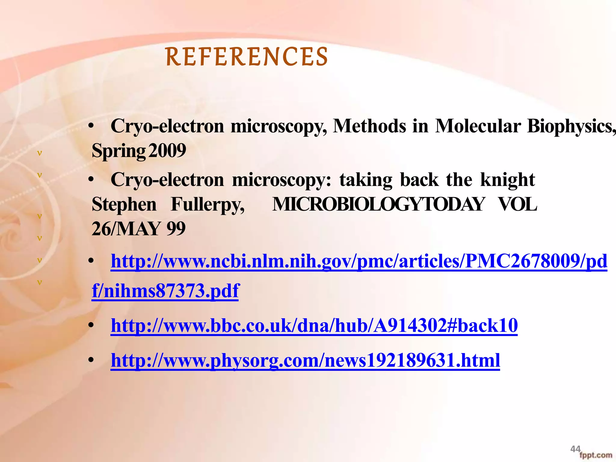 cryo electron microscopy | PPTX