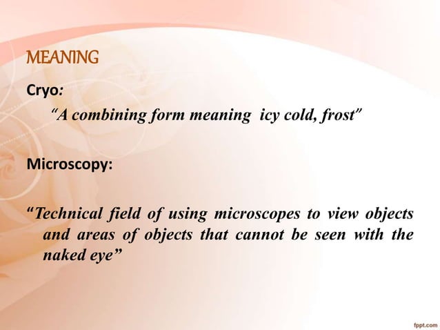 cryo electron microscopy | PPTX