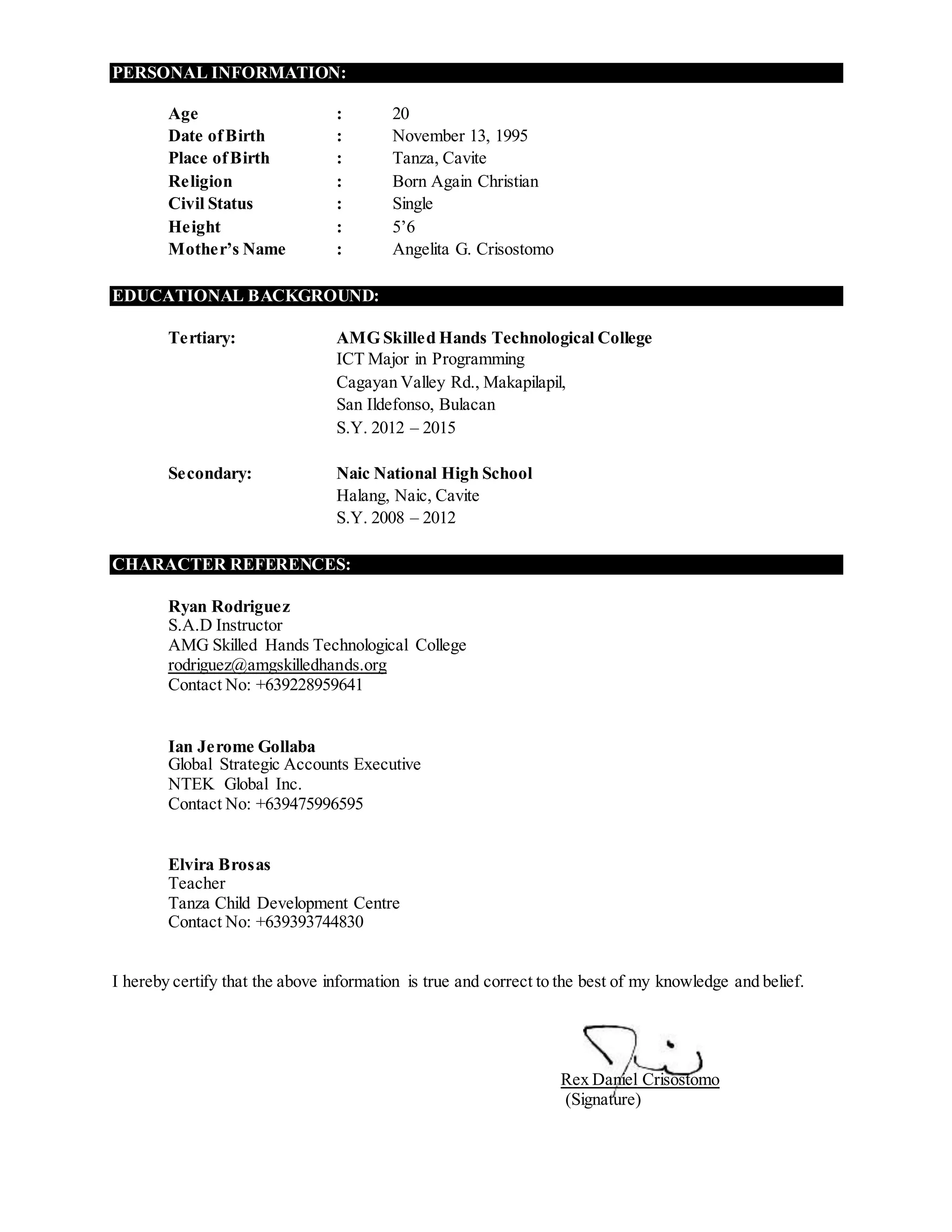 Rex Daniel-Resume | DOCX | Computing | Technology & Computing