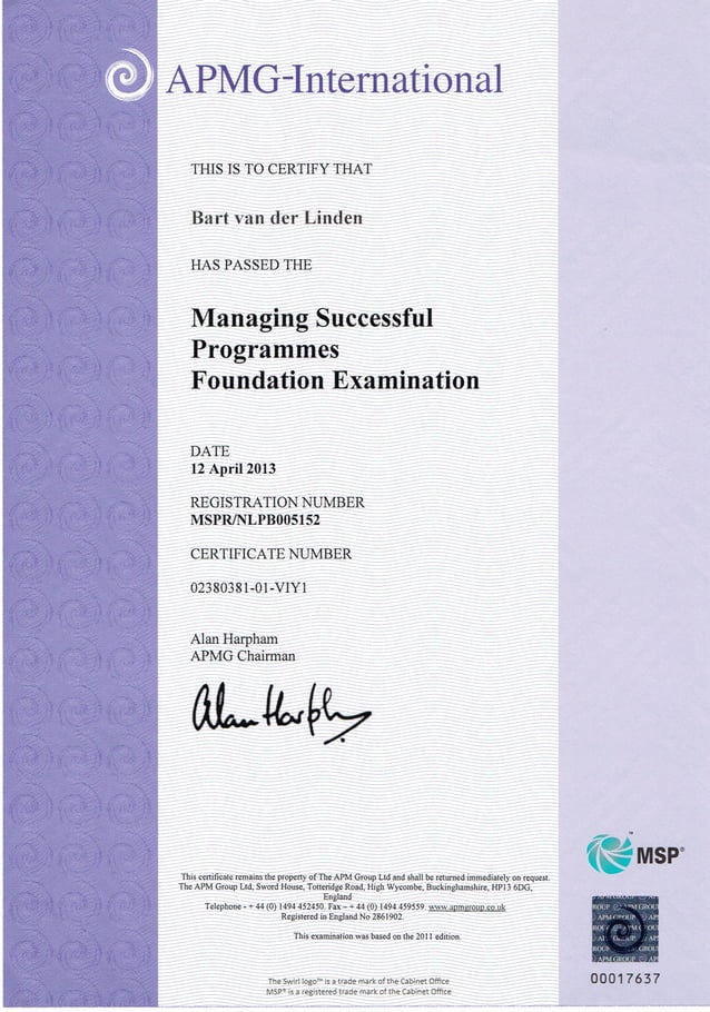 MSP Foundation 2013 | PDF