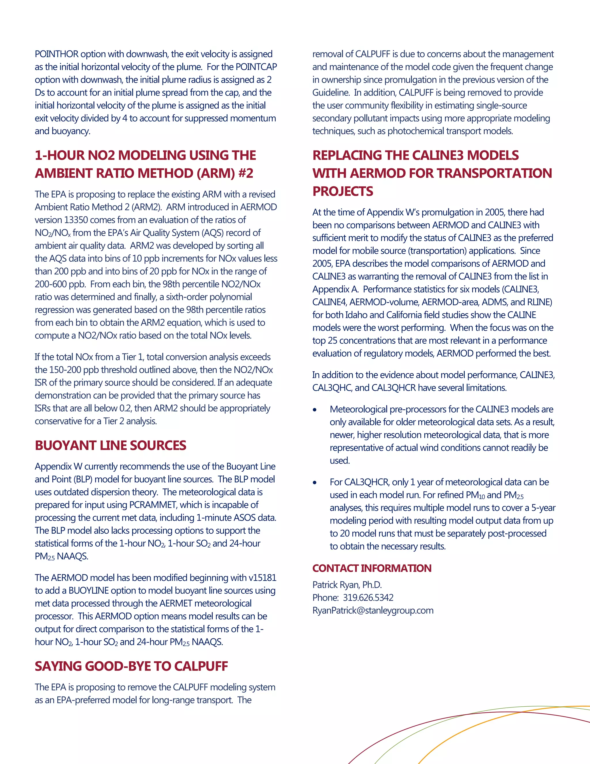 Air Dispersion Modeling Facts Sheet | PDF