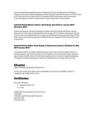 Victor Ontiveros Resume | RTF | Business | Business and Finance