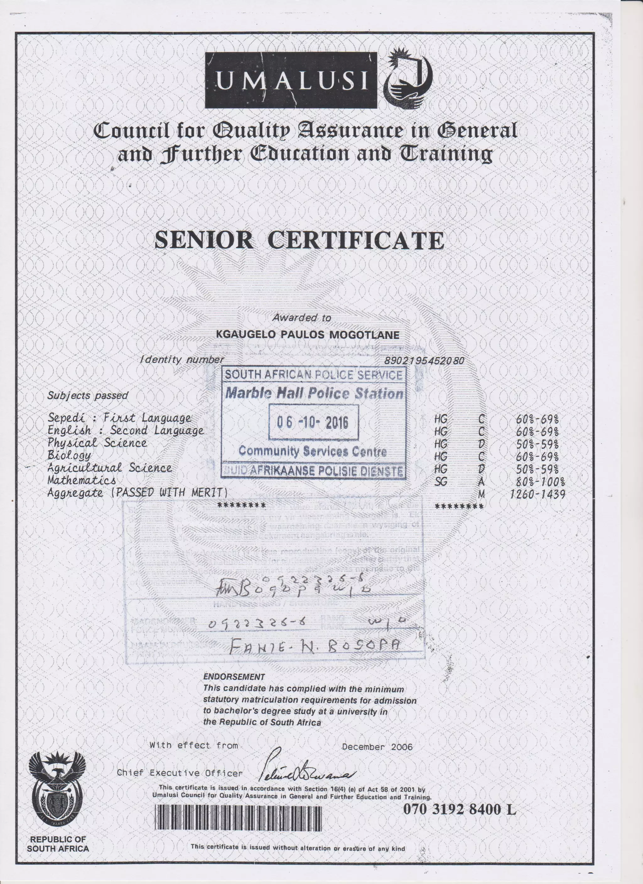 CV of Kgaugelo | PDF