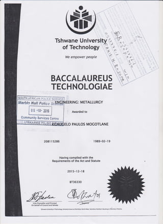 CV of Kgaugelo | PDF