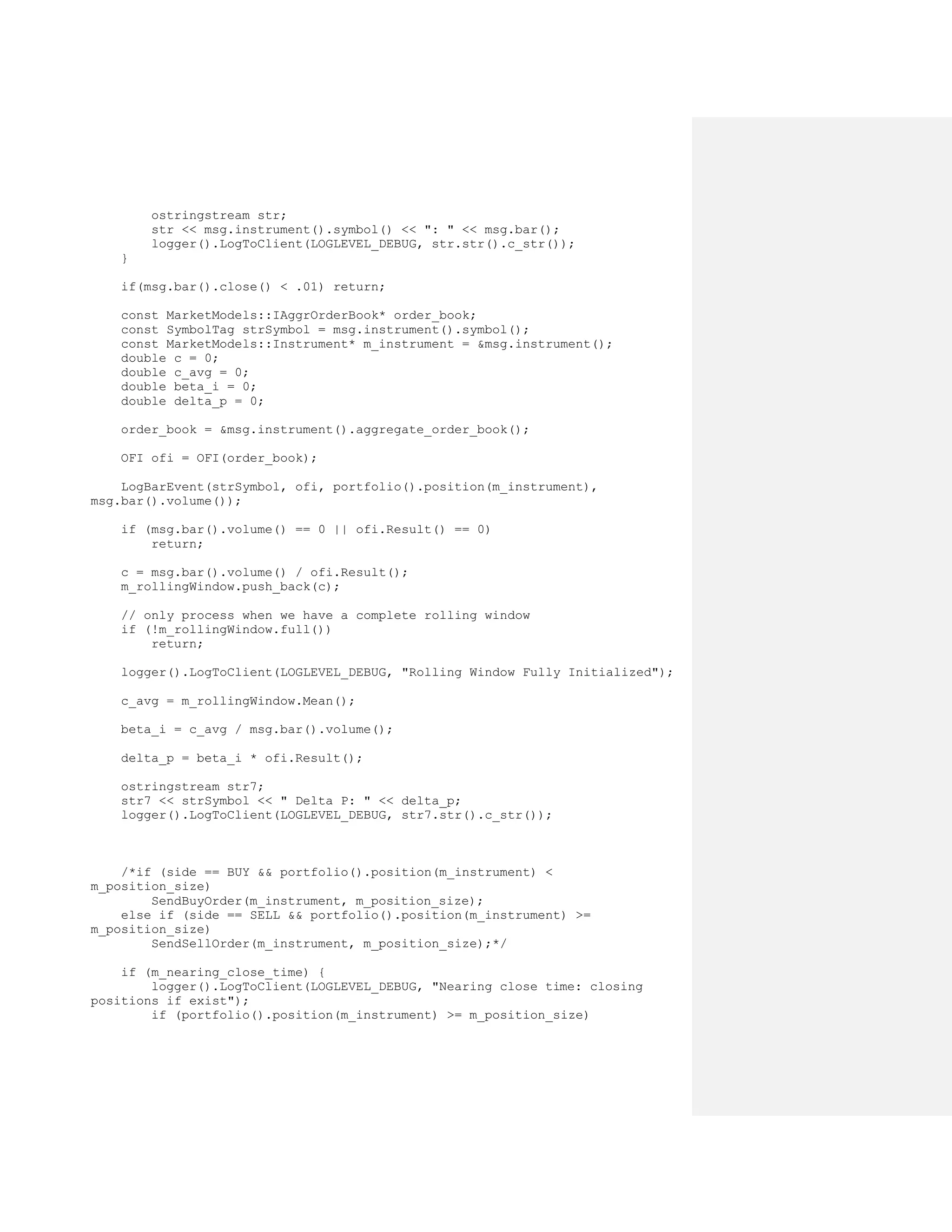 Order Flow Imbalance Trading Algorithm | PDF