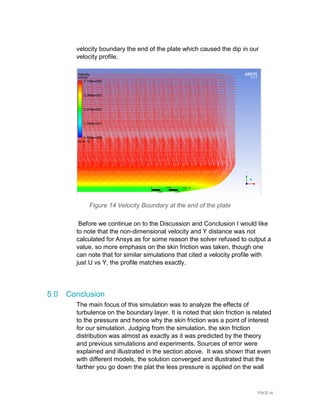 Final Report Turbulant Flat Plate Ansys | PDF