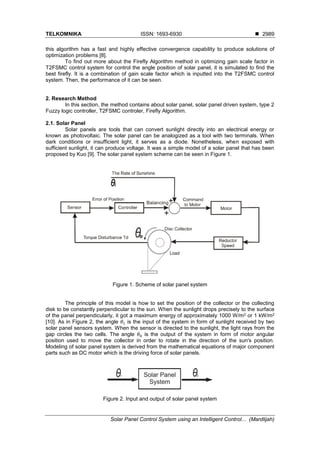 Solar Panel Control System using an Intelligent Control: T2FSMC and Firefly Algorithm | PDF