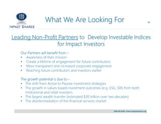 Impact Shares Non-Profit Introductory book | PPT