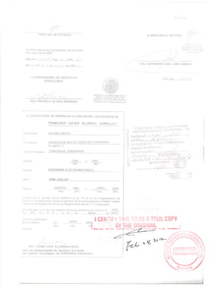 Translated Official Transcripts Spanish to English | PDF