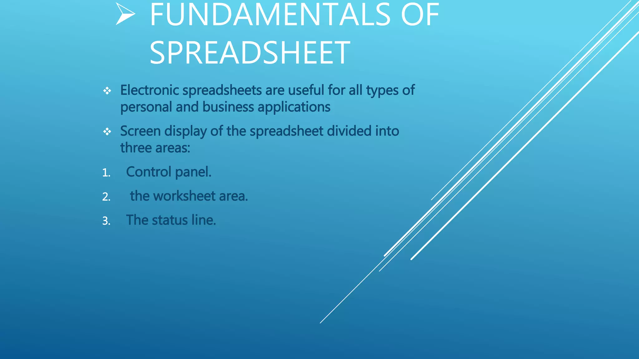 ch 9, Electronic Spreadsheet,Basic Information Technology-Uzair Javed ...