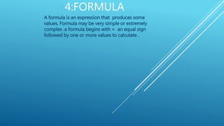 ch 9, Electronic Spreadsheet,Basic Information Technology-Uzair Javed ...