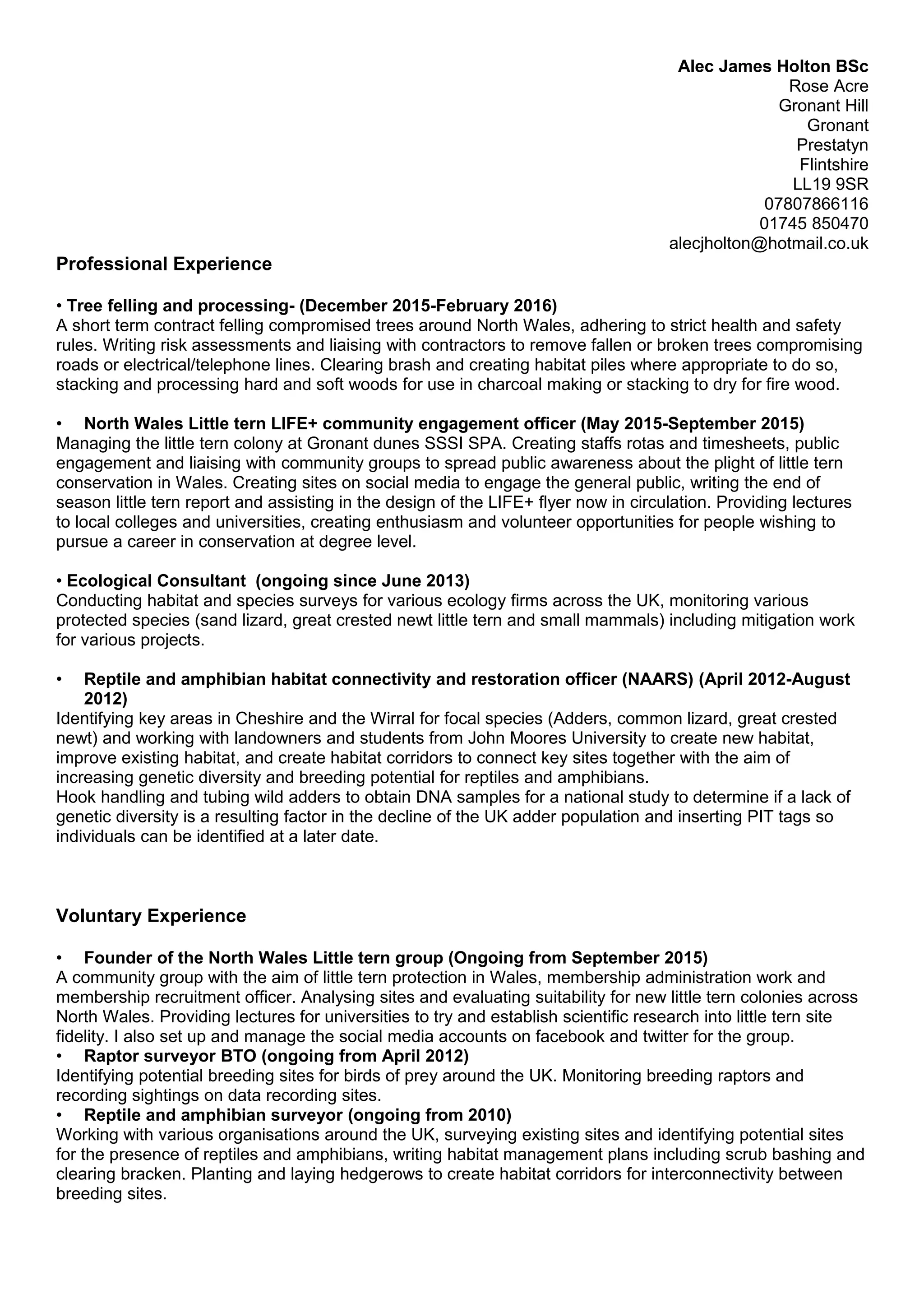 Alec CV updated | PDF