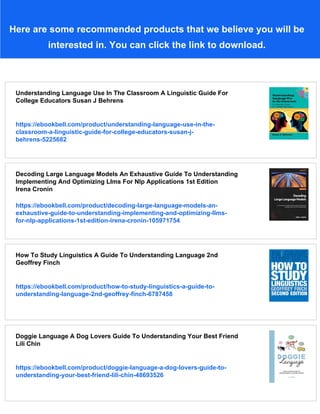 Understanding Language A Guide For Beginning Students Of Greek And ...