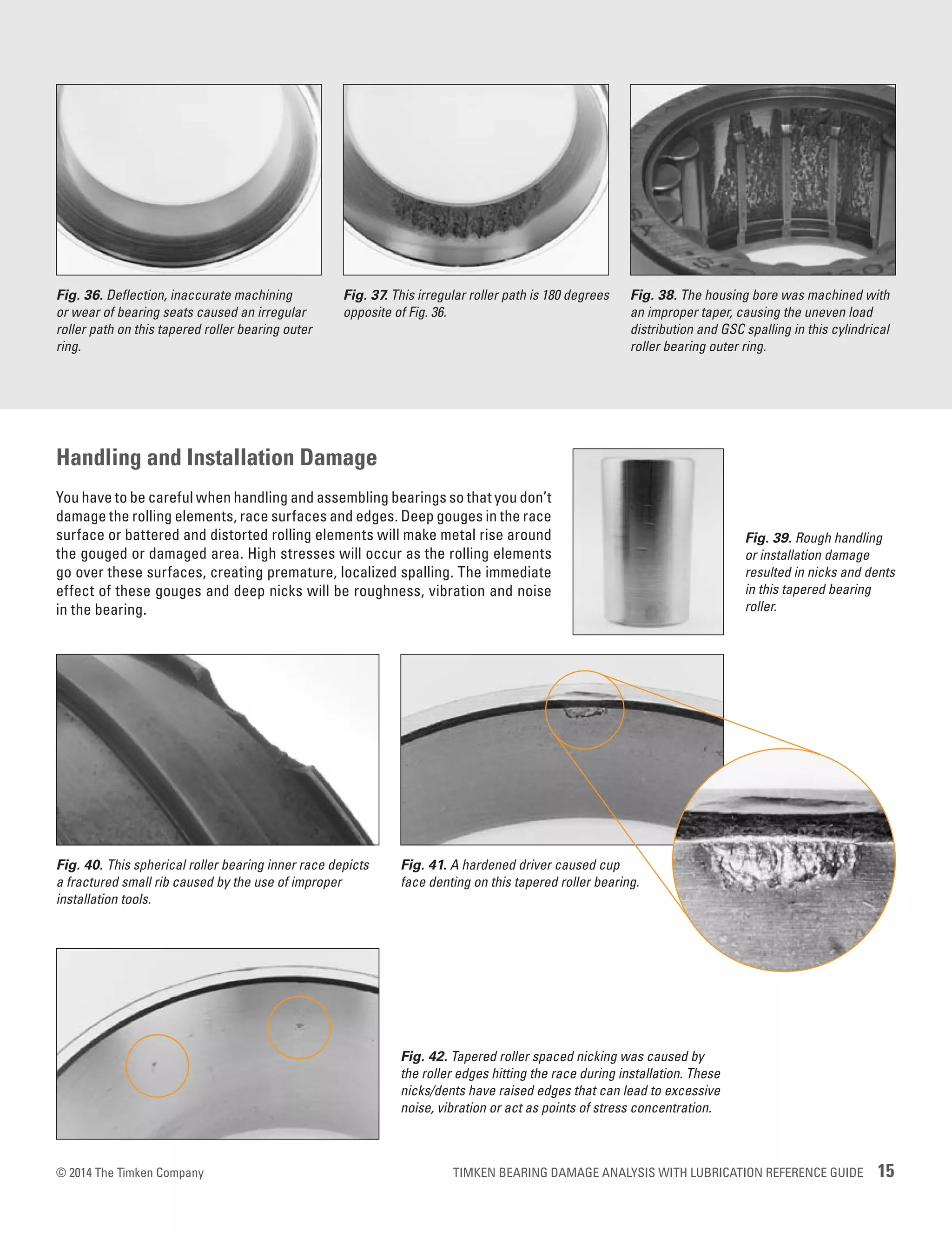 Timken bearing damage analysis with lubrication reference guide | PDF