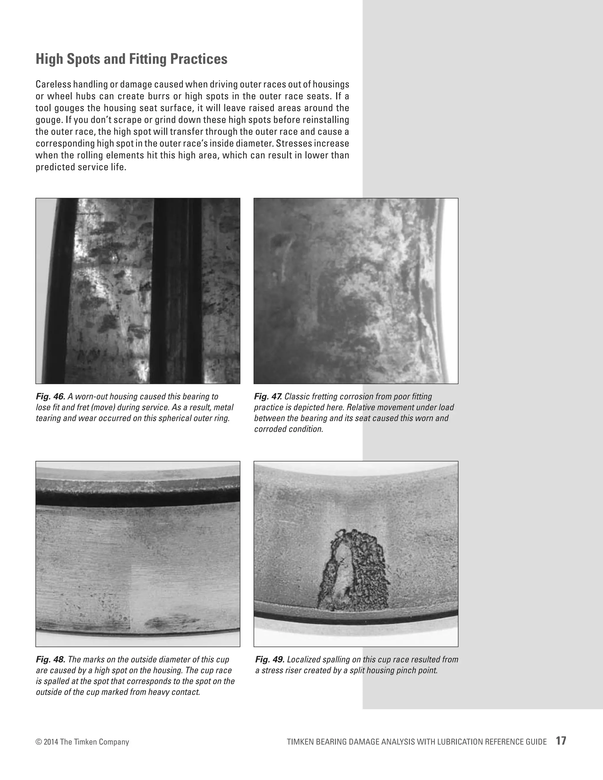 Timken bearing damage analysis with lubrication reference guide | PDF